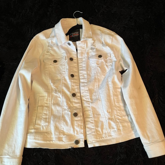 Copper Rivet | Jackets & Coats | White Jacket | Poshmark